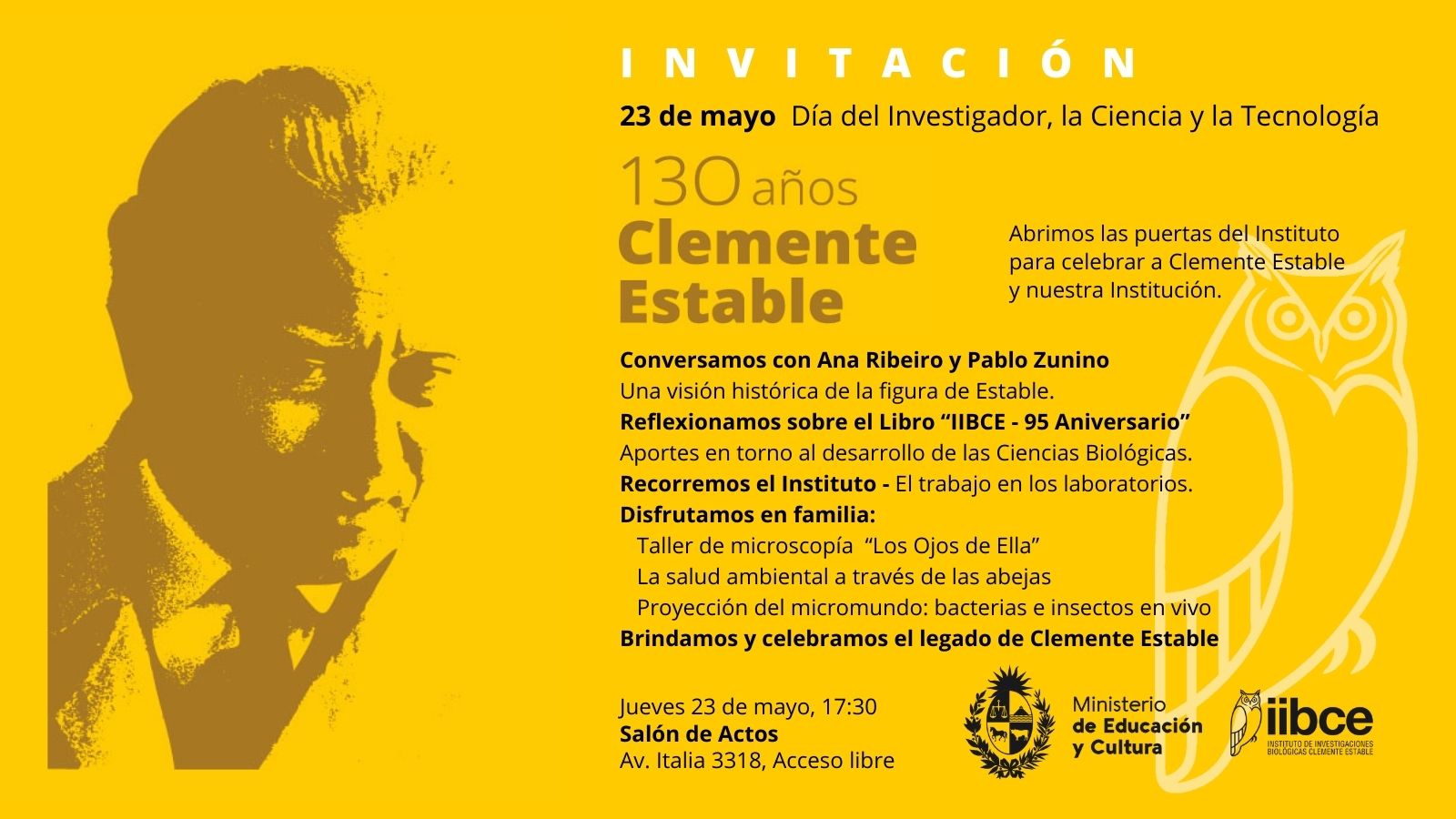 Celebramos un nuevo aniversario de Clemente Estable | Ministerio de Educación y Cultura